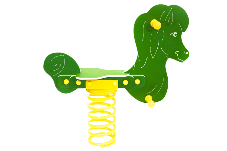 Jeux à ressort - Bascule Cheval, Poignée et Ressort en métal - OTITU